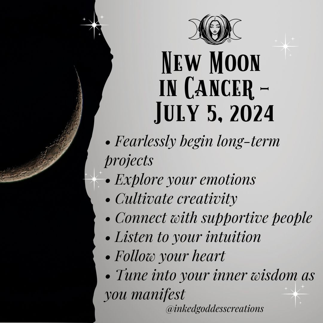 New Moon in Cancer – July 5, 2024 – Inked Goddess Creations
