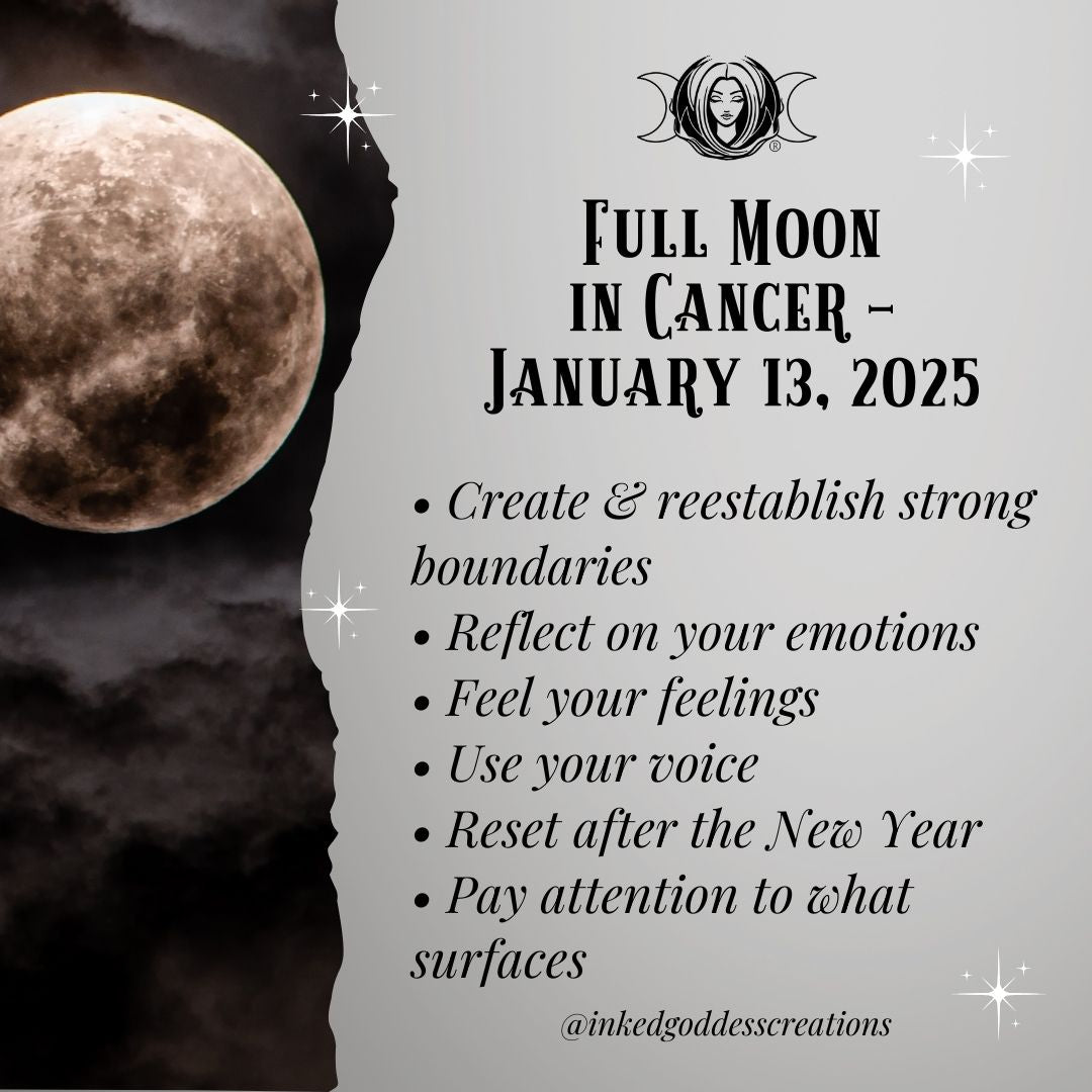 Full Moon in Cancer – January 13, 2025 – Inked Goddess Creations