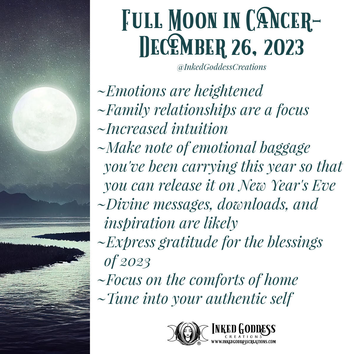 Full Moon in Cancer- December 26, 2023 – Inked Goddess Creations