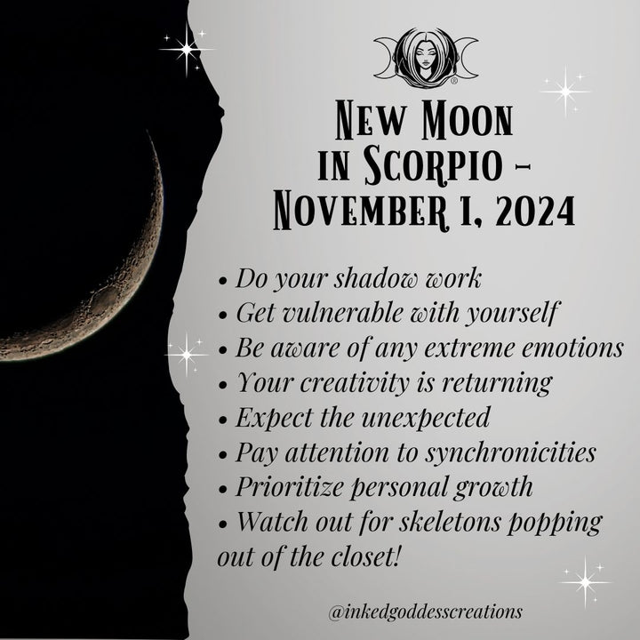New Moon in Scorpio – November 1, 2024 – Inked Goddess Creations