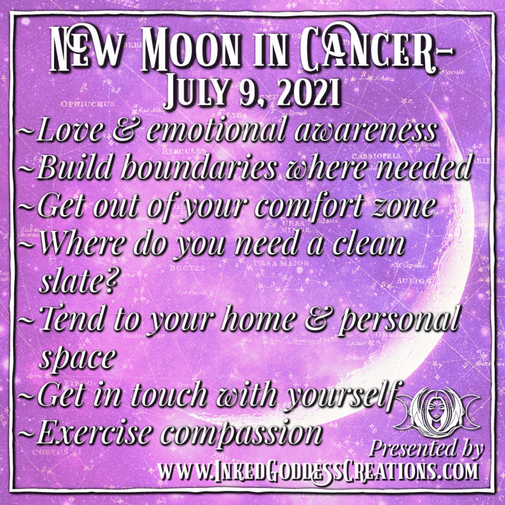 New Moon in Cancer- July 9, 2021 – Inked Goddess Creations