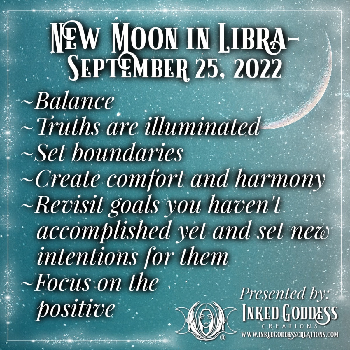 New Moon in Libra- September 25, 2022 – Inked Goddess Creations