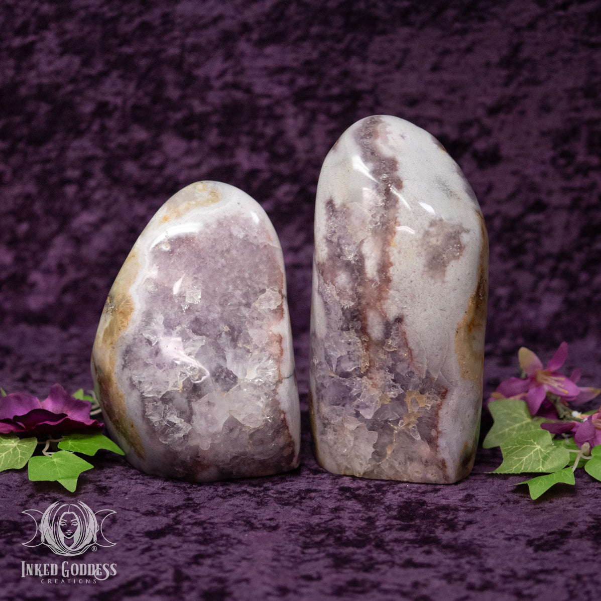Agate and Amethyst Polished Freeform for Focused Strength – Inked ...