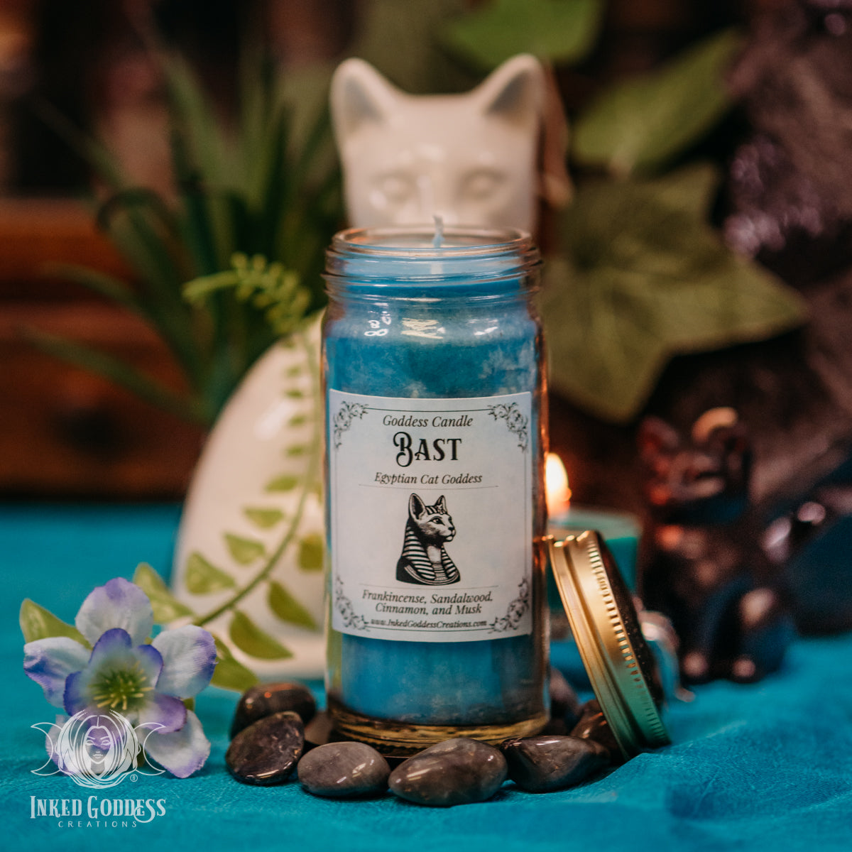 Bast Goddess Mini Jar Candle for Protection – Inked Goddess Creations