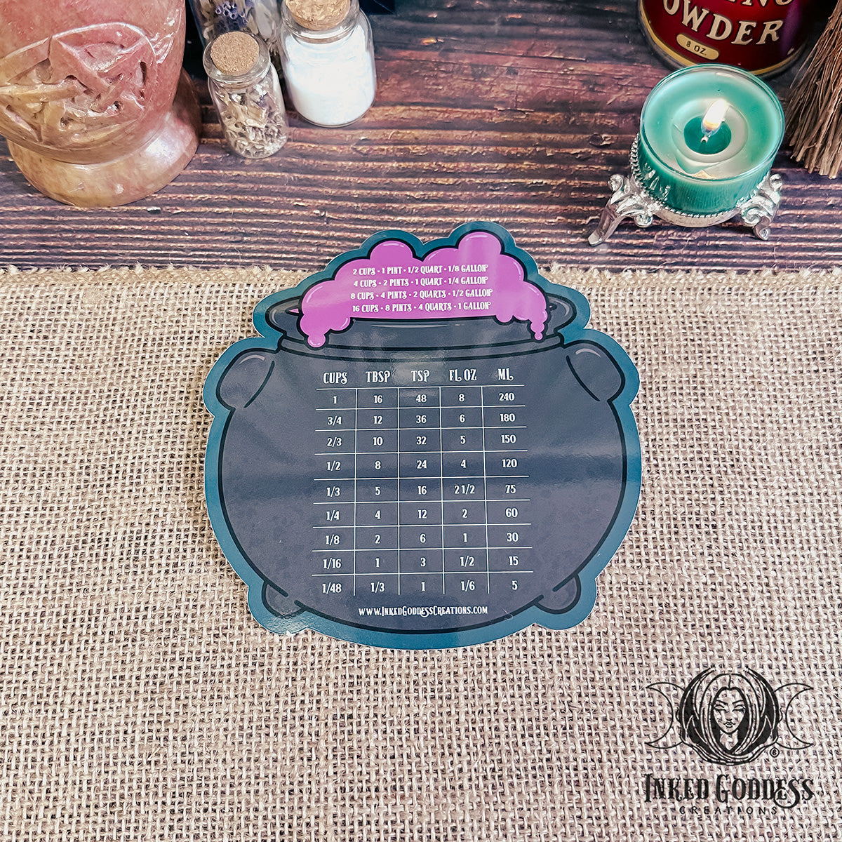 Cauldron Magnetic Kitchen Conversion Chart for Easy Measurements ...