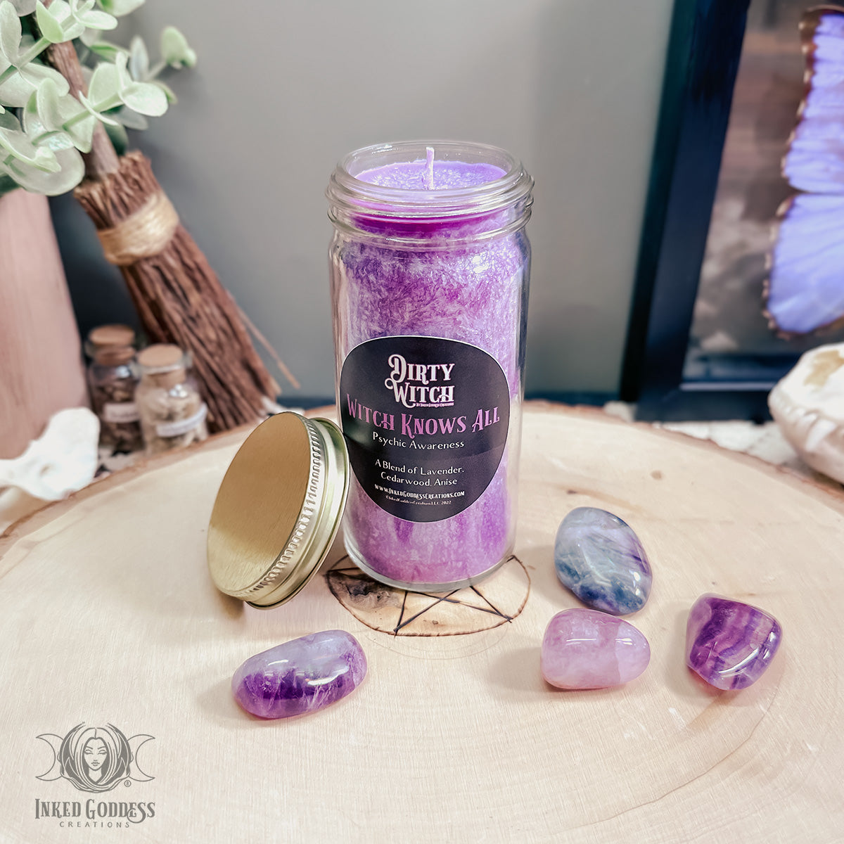 Witch Knows All Mini Jar Candle- Dirty Witch- Psychic Abilities