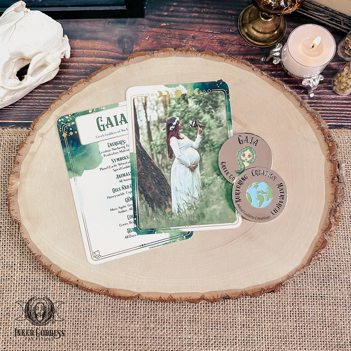 Gaia Altar Card & Coin Set for Honoring the Goddess of the Earth ...