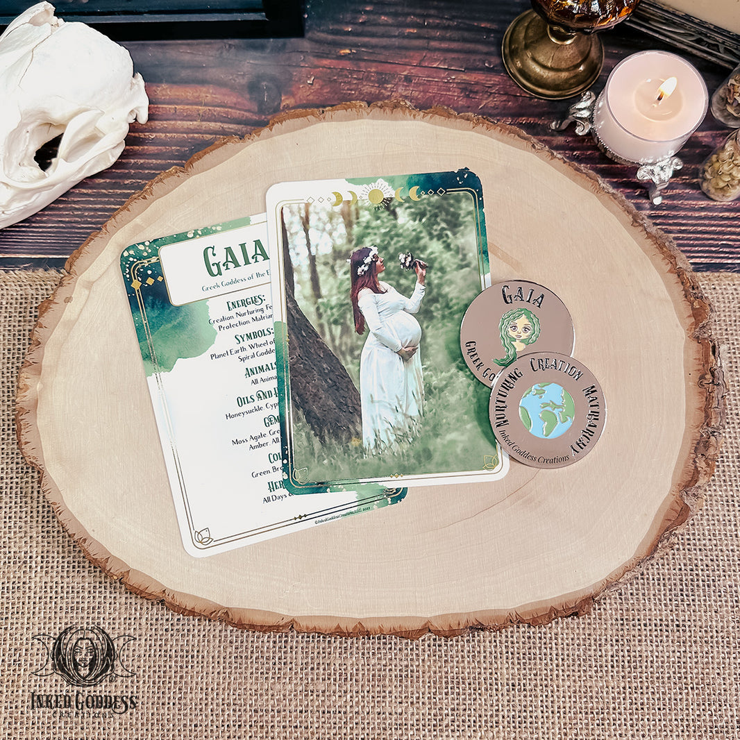 Gaia Altar Card & Coin Set for Honoring the Goddess of the Earth ...