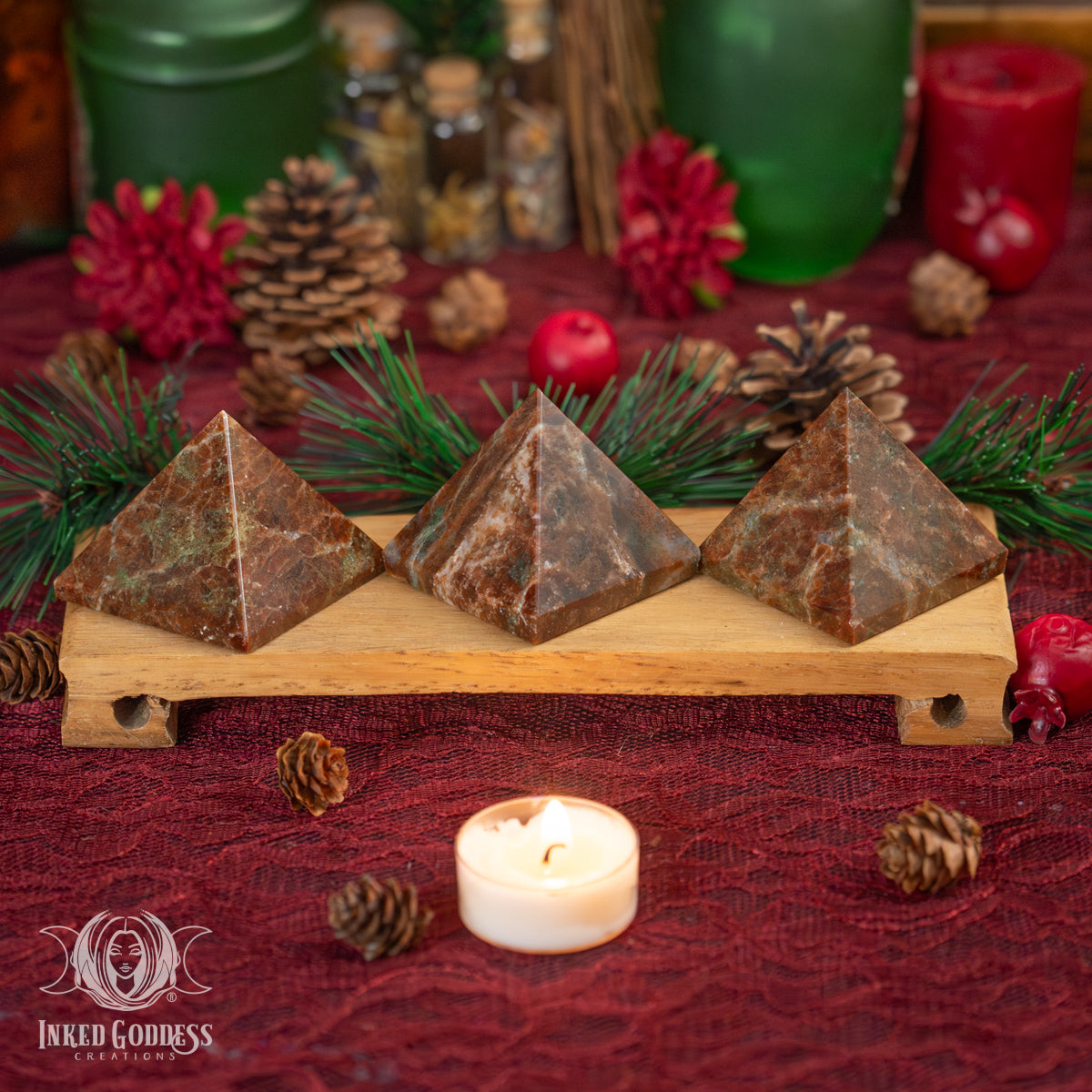 Garnet Gemstone Pyramid for Hidden Passions – Inked Goddess Creations