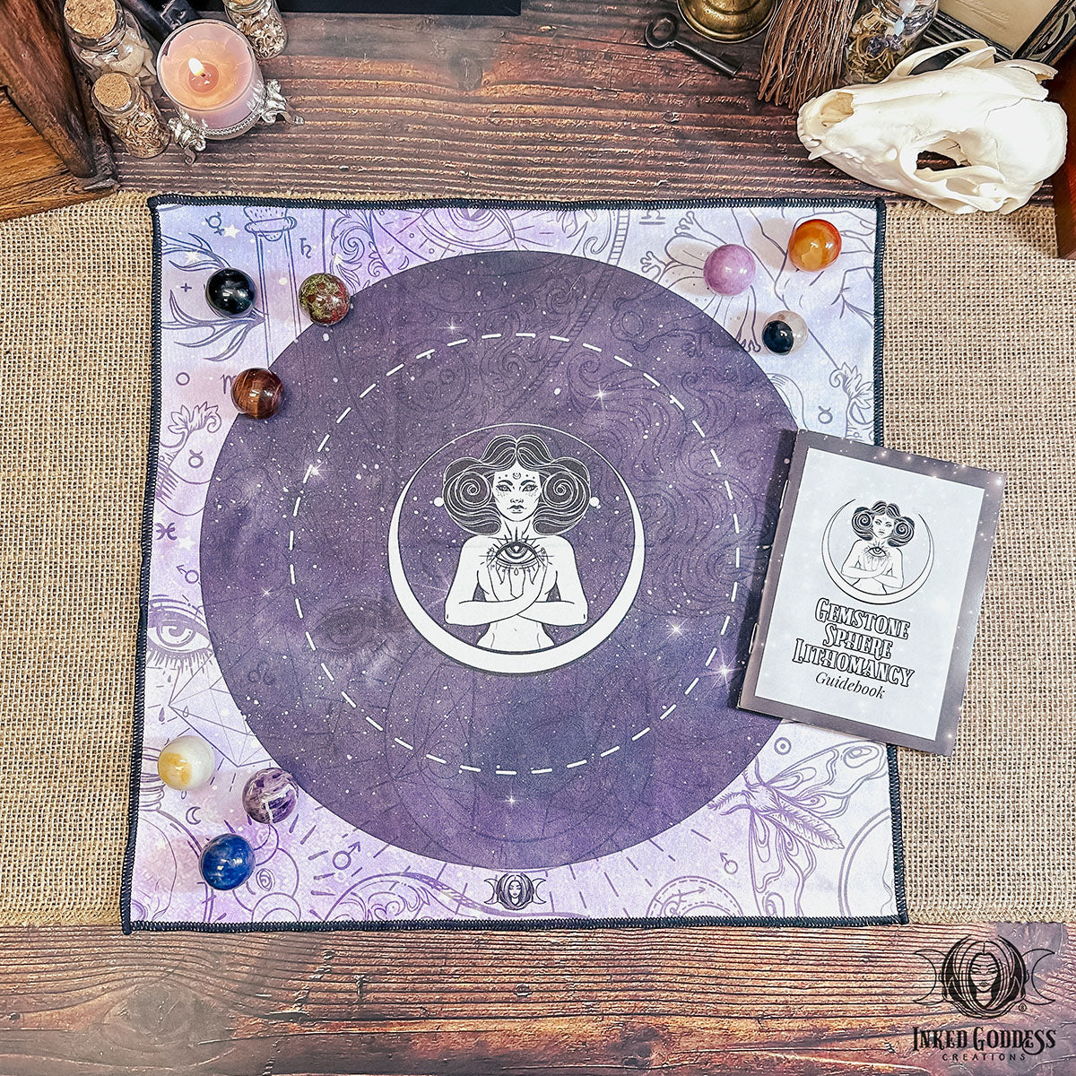 Gemstone Sphere Lithomancy Set for Divination – Inked Goddess Creations
