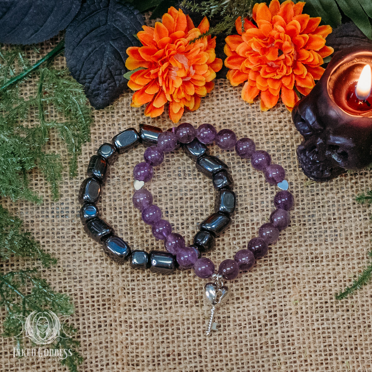 Hecate Gemstone Bracelet Set for Magick and Witchcraft – Inked Goddess ...