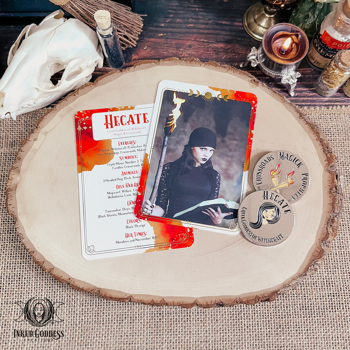 Hecate Altar Card & Coin Set for Honoring the Goddess of Witchcraft ...