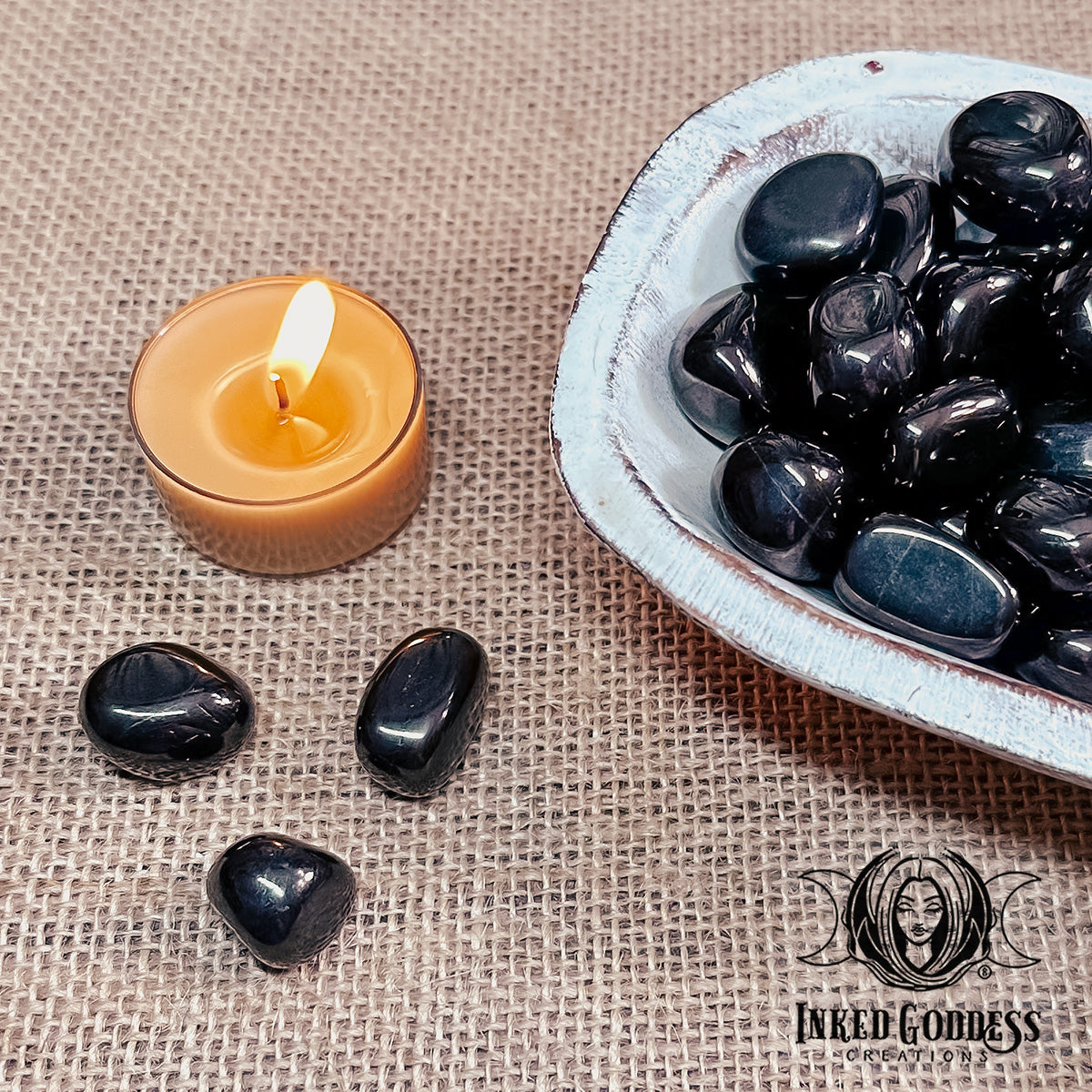 Jet Tumbled Gemstone for Breaking Bad Habits