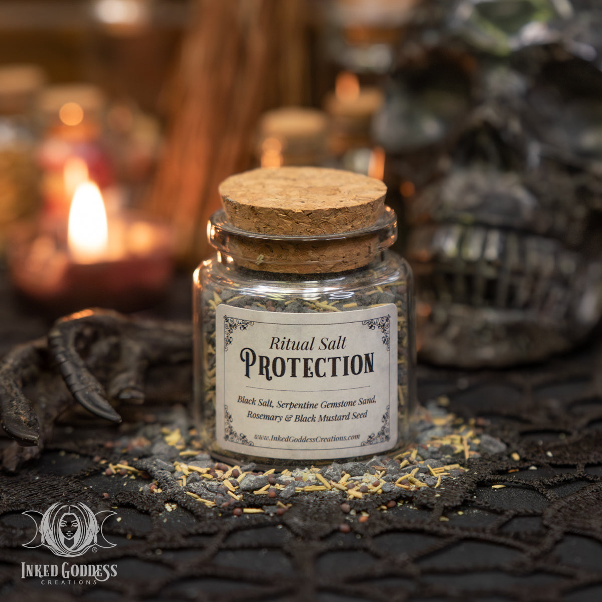 Protection Ritual Salt for Boundary Setting – Inked Goddess Creations