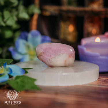 Purple Quartz with Thulite Tumbled Gemstone for Loving Relationships ...