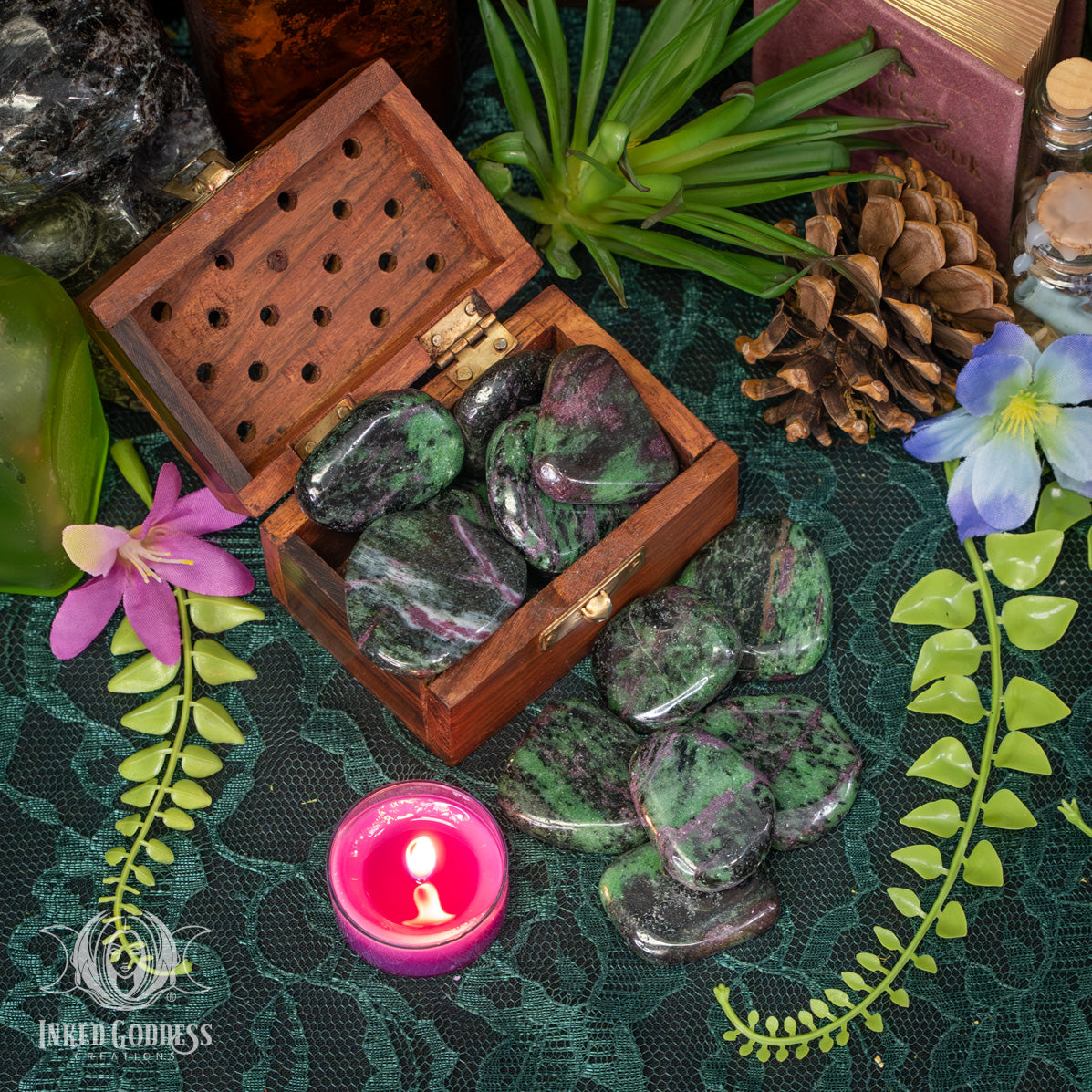 Ruby Zoisite Slice for Personal Balance – Inked Goddess Creations
