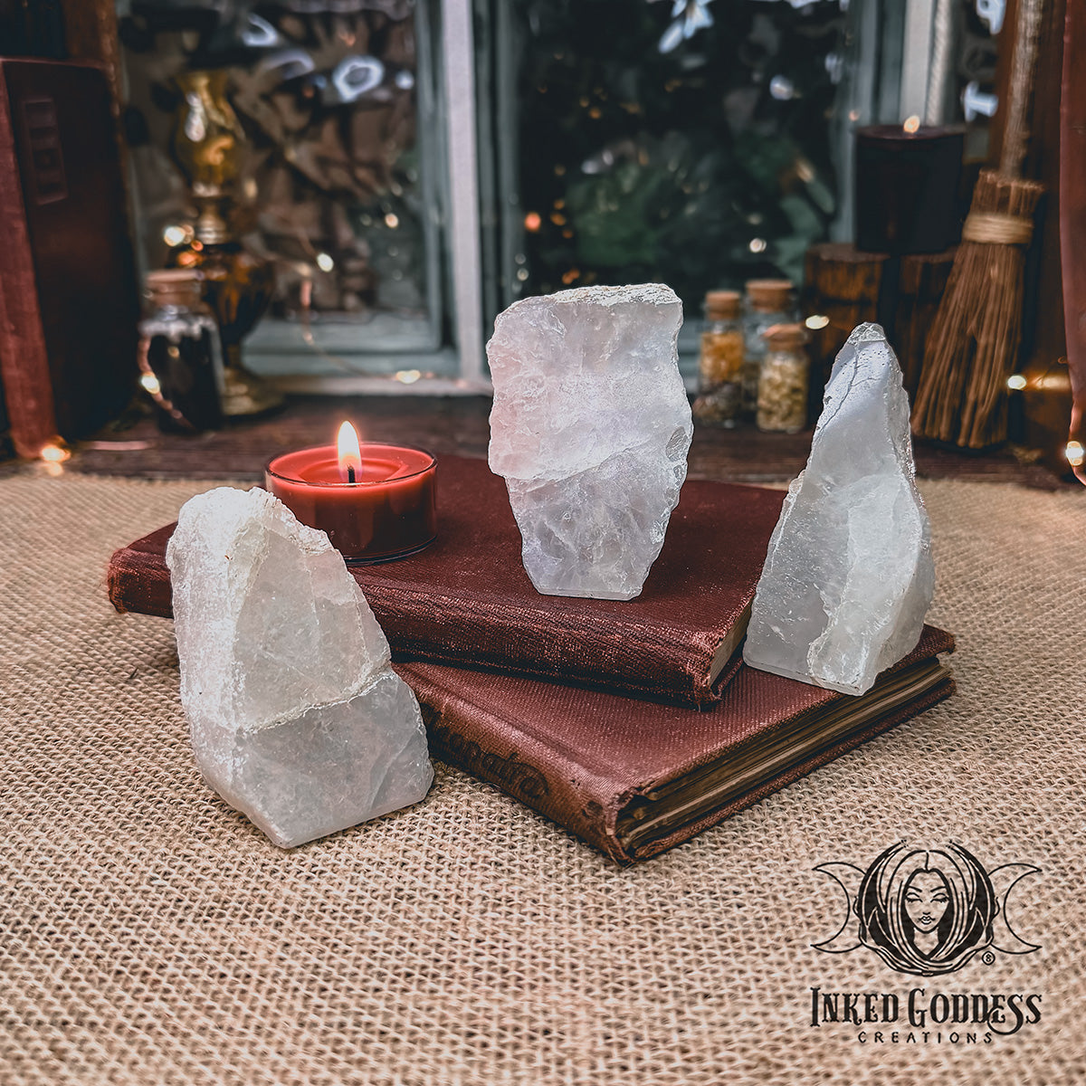 Snow Quartz Scrying Standing Stone for Divination – Inked Goddess Creations