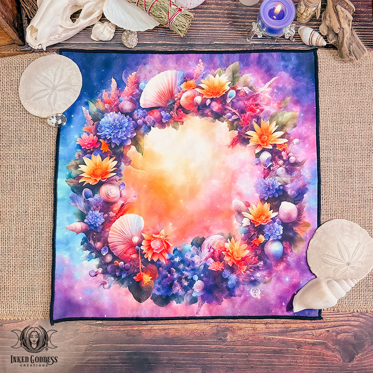 Summer Altar Cloth for Sun and Ocean Magick – Inked Goddess Creations