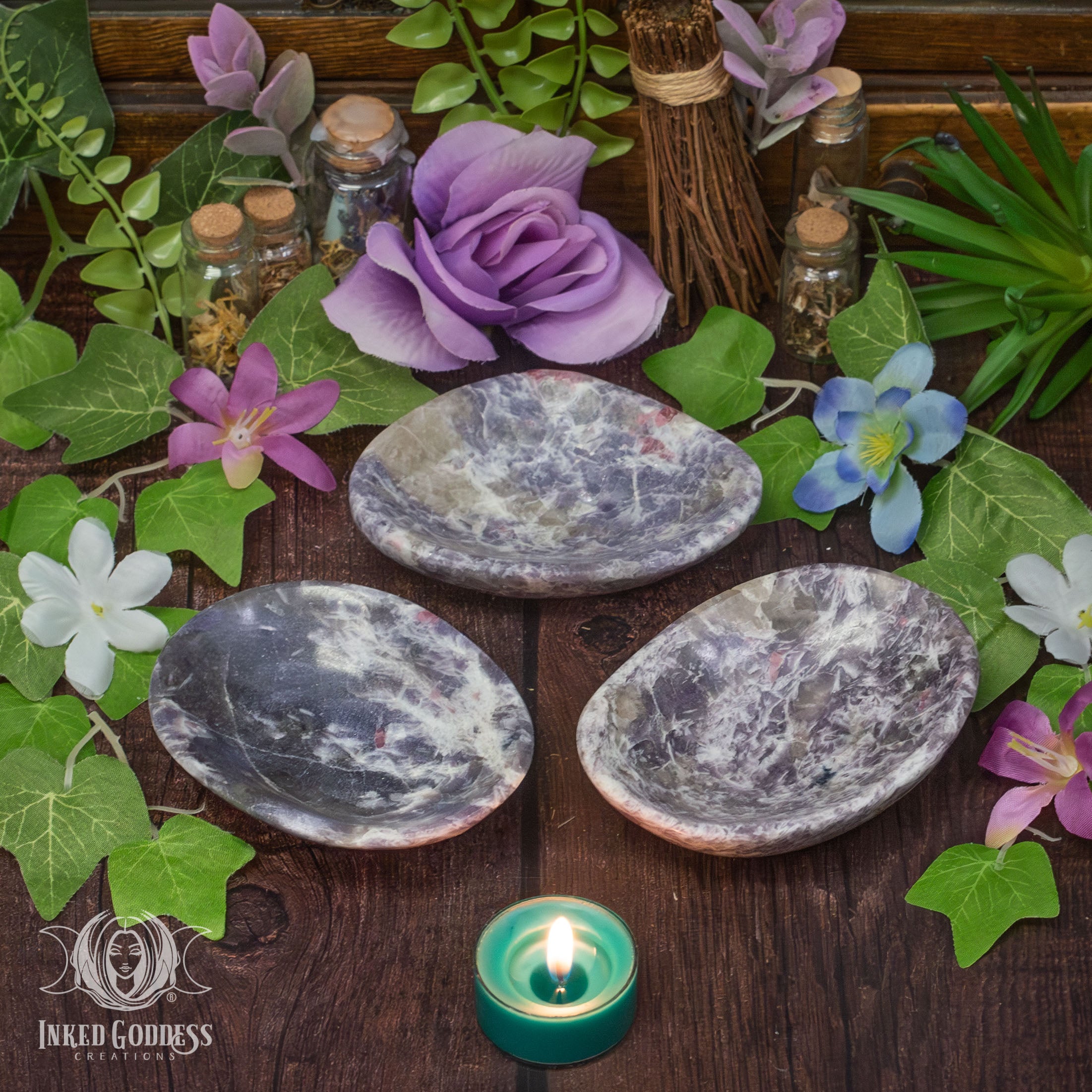 Unicorn Stone Bowl for Magickal Spell Crafting – Inked Goddess Creations