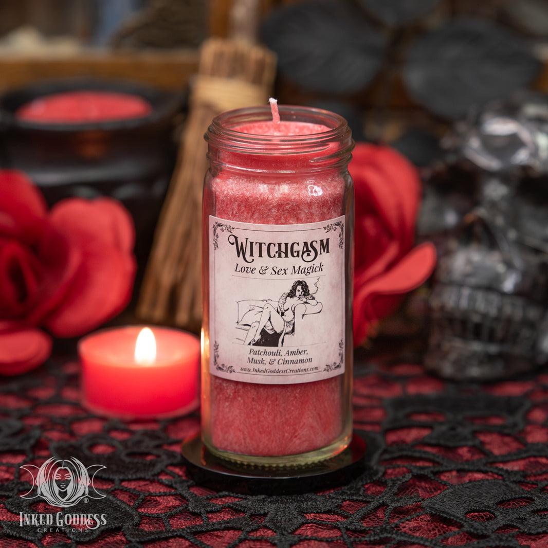 Witchgasm Mini Jar Candle- Dirty Witch- Love Magick – Inked Goddess ...