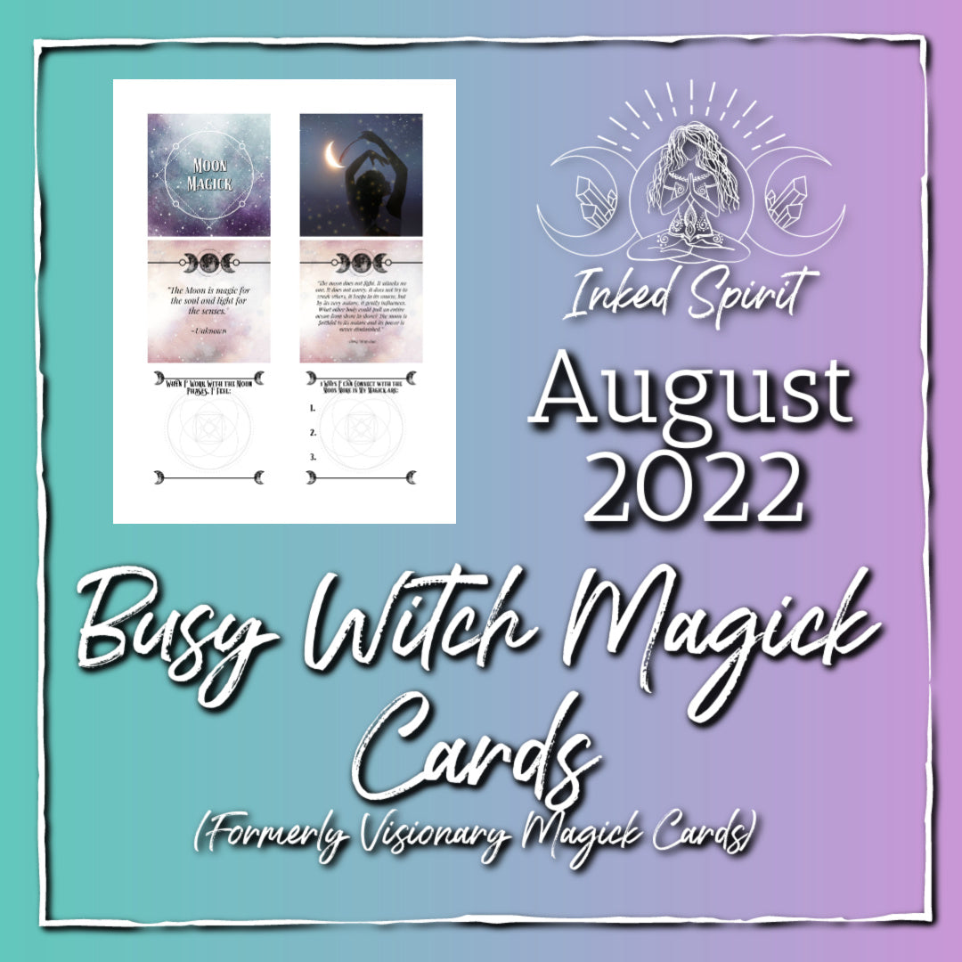 August 2022 Busy Witch Magick Cards Printable- Inked Spirit – Inked ...