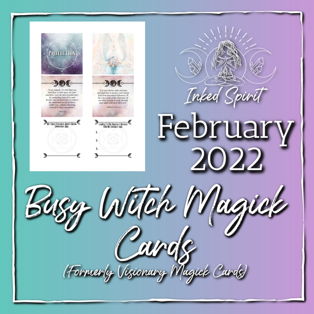 February 2022's Busy Witch Magick Cards Printable- Inked Spirit – Inked ...