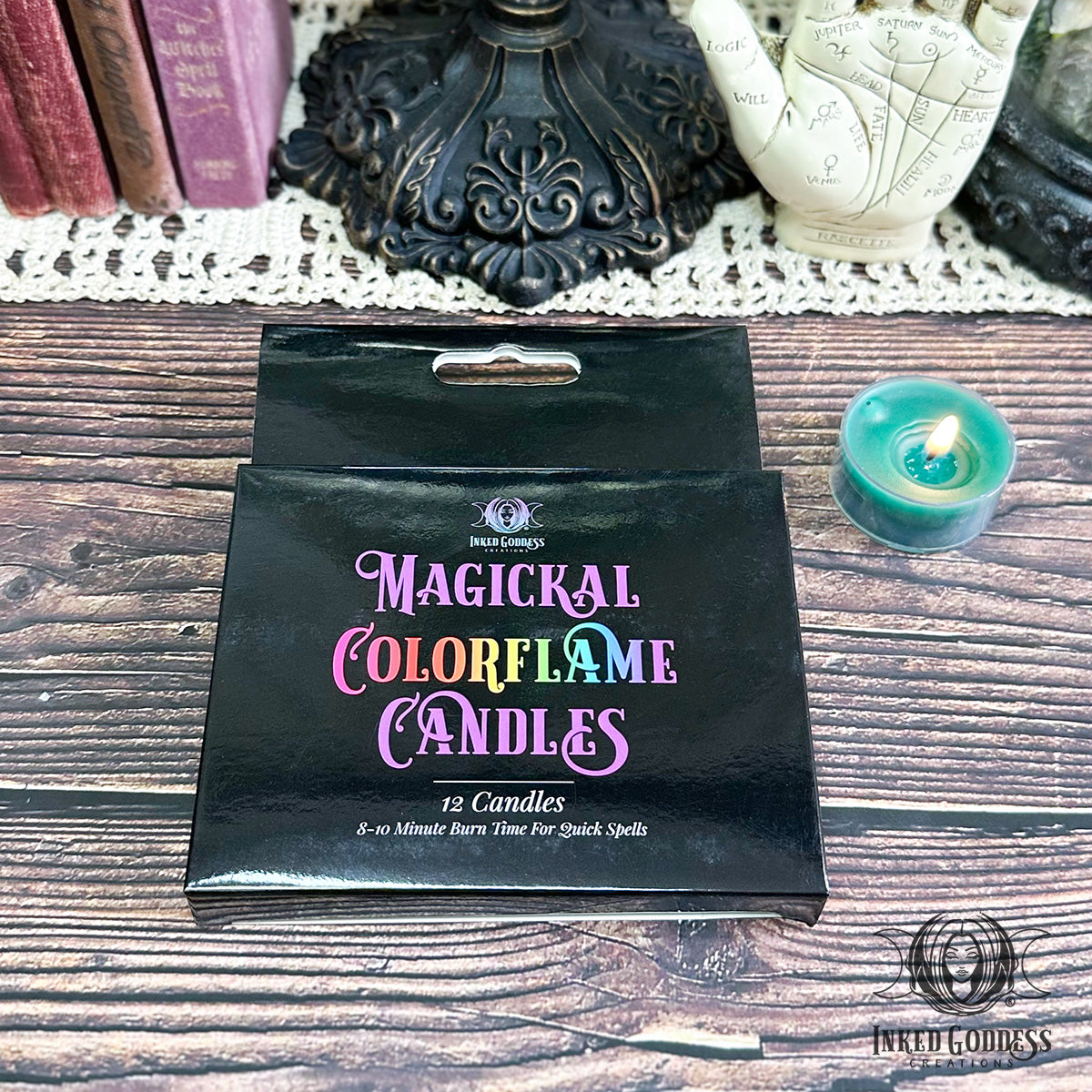 Magickal Colorflame Candles - 12 pack – Inked Goddess Creations