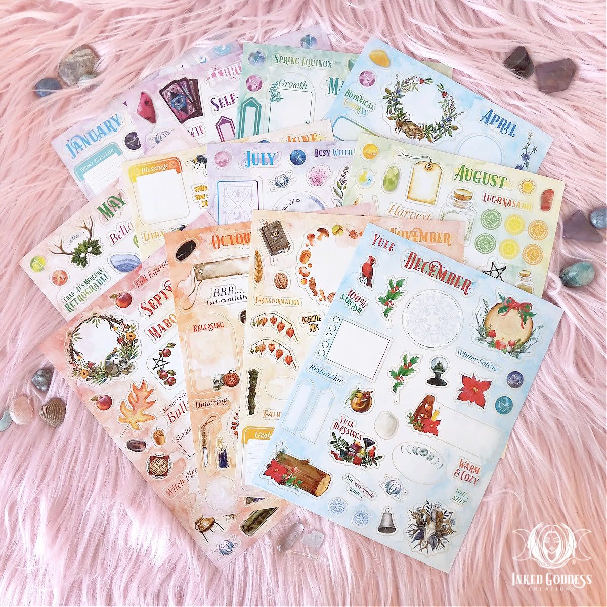 Monthly Magick Sticker Sheets - Busy Witch Magick