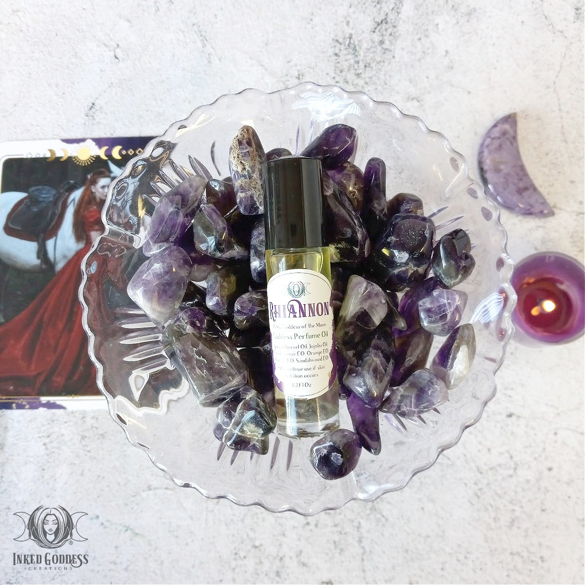 Rhiannon Goddess Perfume Oil for Inspiration and Feminine Power