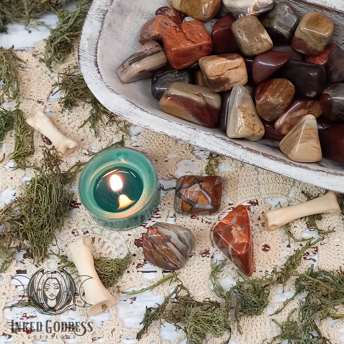 Poppy Jasper Tumbled Gemstone for Cheerfulness
